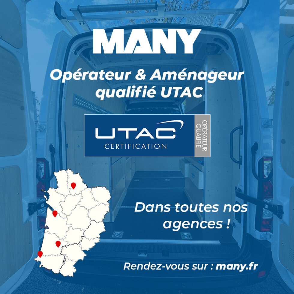 aménageur qualifié utac | Many | Aménagement véhicules utilitaires